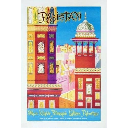 Vintage Lahore Pakistan Tourism Poster A3 Print Vintage – Vintage ...