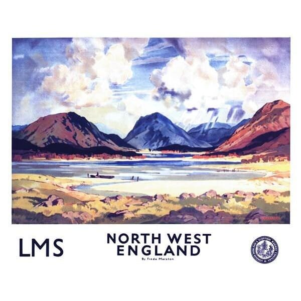 Vintage LMS Buttermere Lake District Railway Poster A3/A2/A1 – Vintage ...