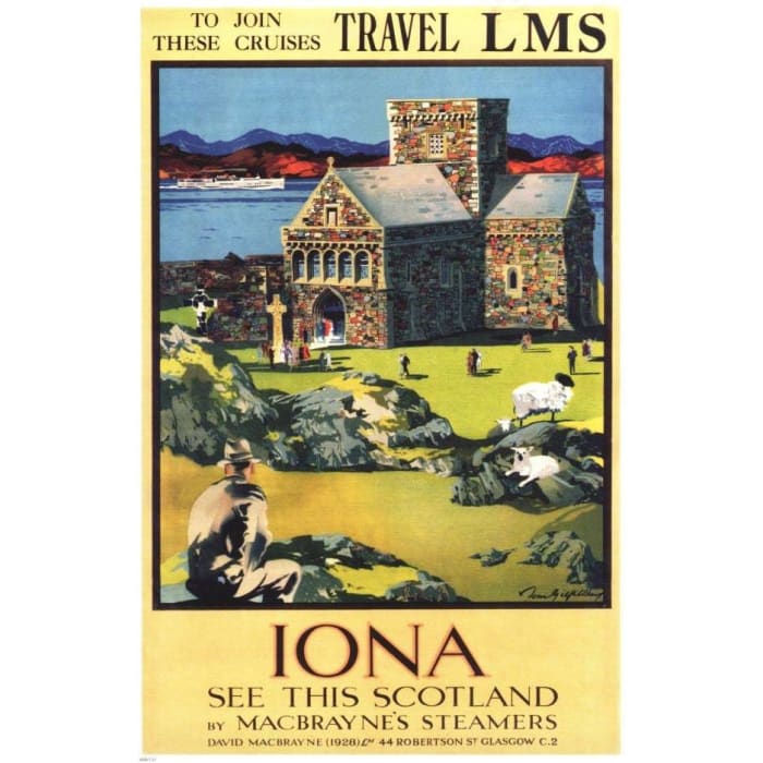 Vintage LMS Iona Scotland Railway Poster A4/A3/A2/A1 Print – Vintage ...