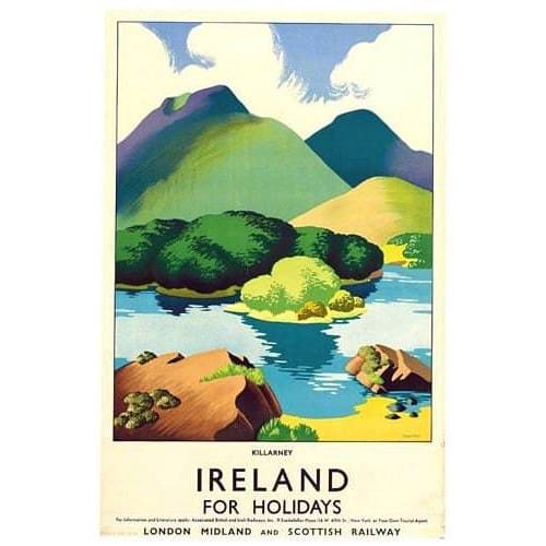 Vintage LMS Killarney Southern Ireland Railway Poster A4/A3 – Vintage ...
