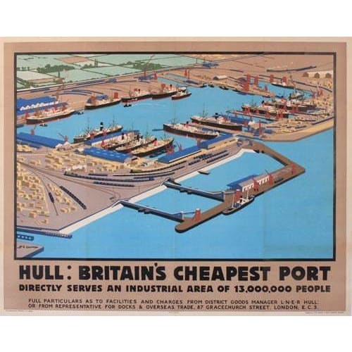 Vintage LNER Hull Britain’s Cheapest Port Railway Poster A3 – Vintage ...