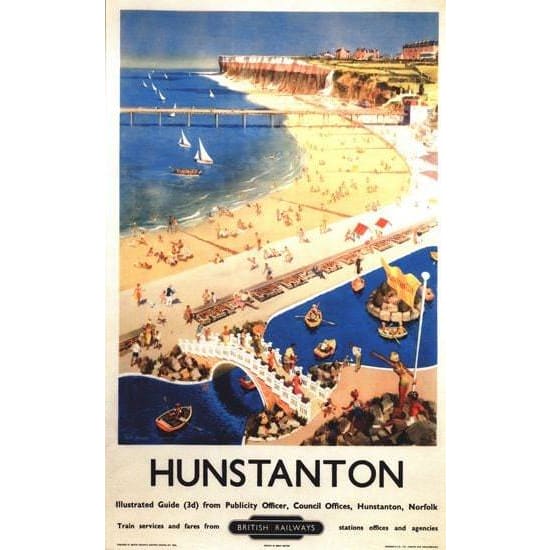 Vintage LNER Hunstanton Norfolk Railway Poster A3/A2/A1 – Vintage ...