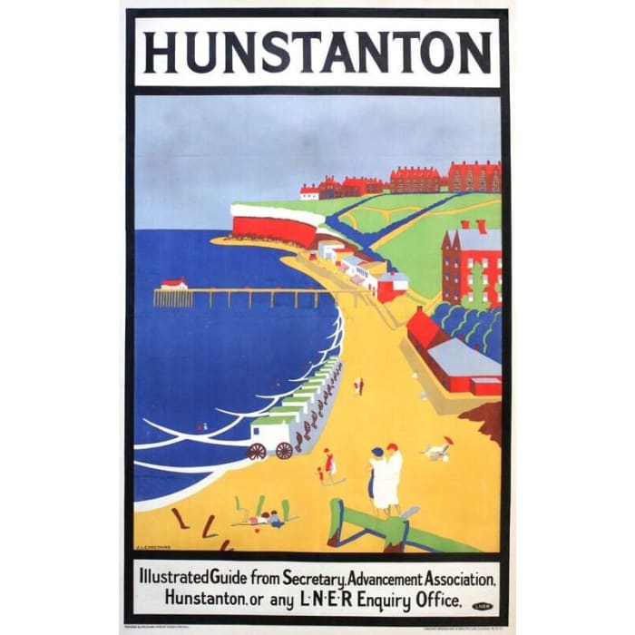 Vintage LNER Hunstanton Norfolk Railway Poster Print A3/A4 – Vintage ...