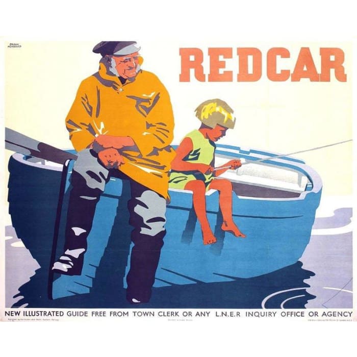 Vintage LNER Redcar Railway Poster Print A3/A4 Vintage – Vintage Poster ...