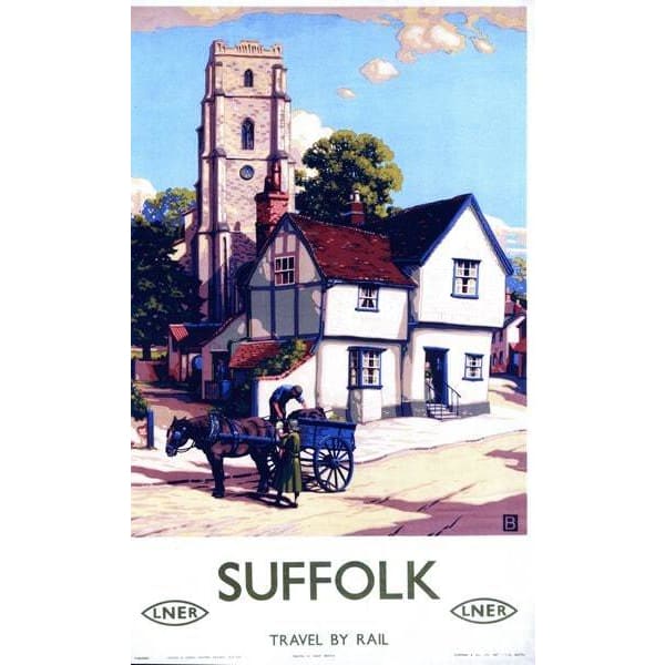 Vintage LNER Suffolk Railway Poster A3/A2/A1 Print Vintage – Vintage ...