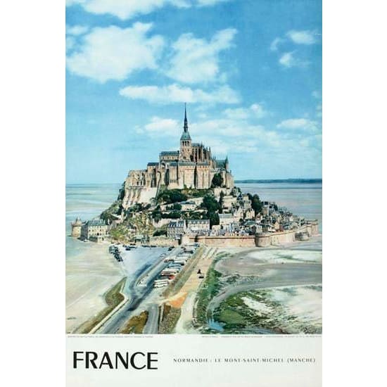 Vintage Mont Saint Michel French Tourism Poster A3 Print – Vintage ...