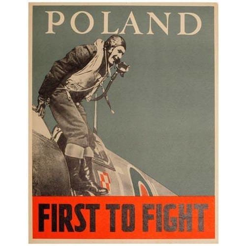 Vintage Poland War War Two RAF Poster A3 Print Vintage – Vintage Poster ...