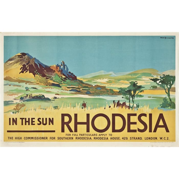 Vintage Rhodesia Southern Africa Tourism Poster A3 Print – Vintage ...