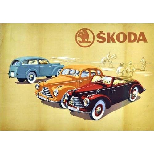 Vintage Skoda Motor Car Advertisement Poster A3/A4 Print – Vintage ...