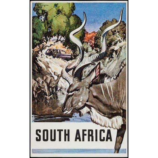 Vintage South Africa Springbok Tourism Poster A3 Print – Vintage Poster ...