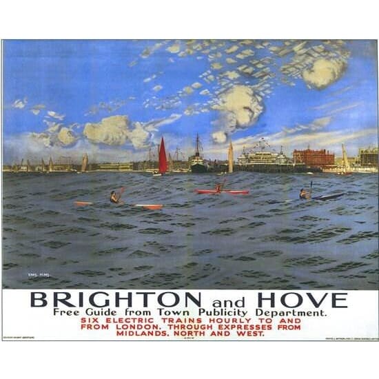 Vintage Southern Railway Brighton and Hove Poster A3/A2/A1 – Vintage ...
