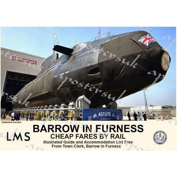 Vintage Style Railway Poster Barrow in Furness A3/A2 Print – Vintage ...