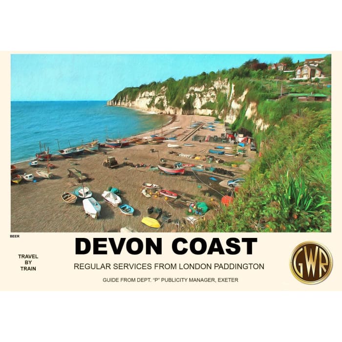 Vintage Style Railway Poster Beer Devon Coast A3/A2 Print – Vintage ...