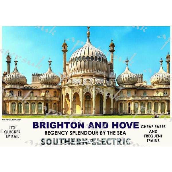 Vintage Style Railway Poster Brighton Royal Pavillion A3/A2 – Vintage ...