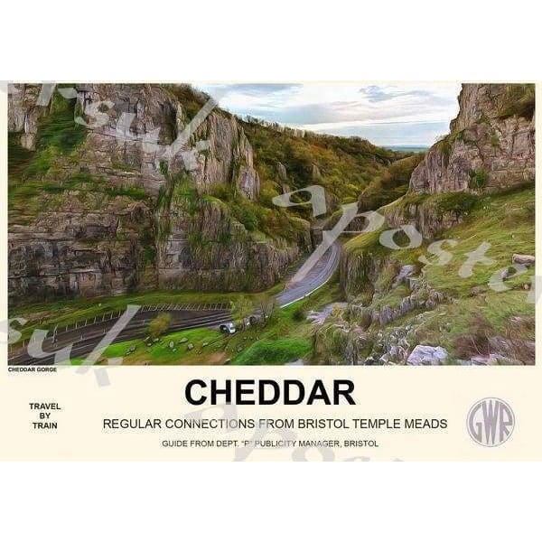 Vintage Style Railway Poster Cheddar Gorge A3/A2 Print – Vintage Poster ...