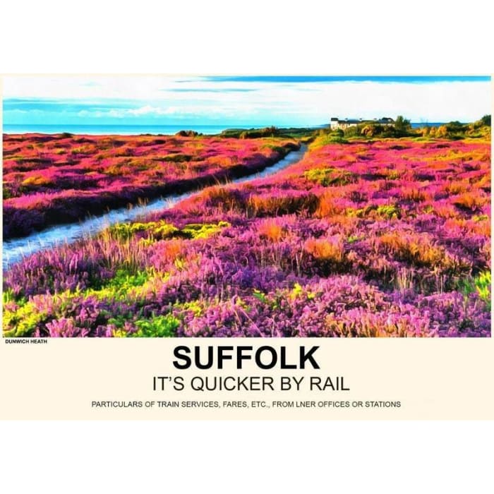 Vintage Style Railway Poster Dunwich Heath Suffolk A4/A3/A2 – Vintage ...