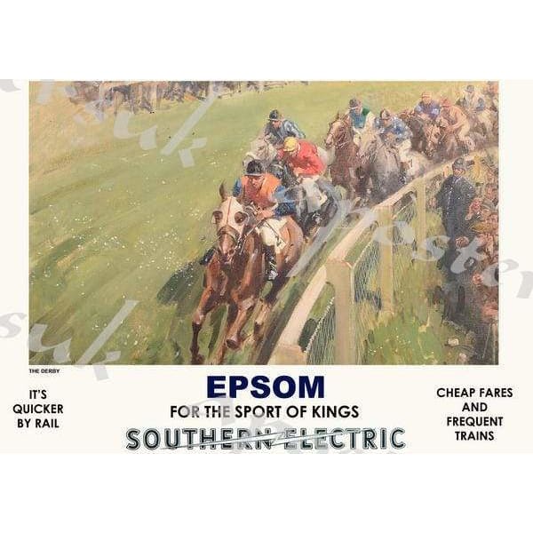 Vintage Style Railway Poster Epsom Derby A3/A2 Print Vintage – Vintage ...