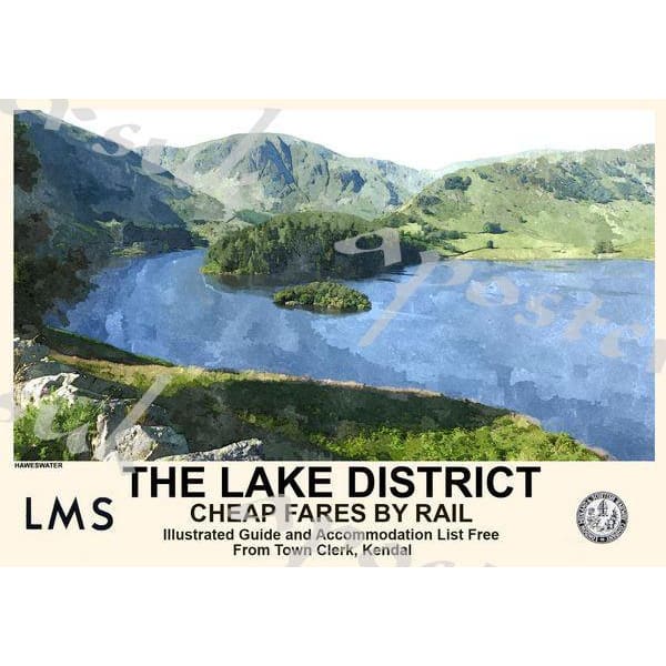 Vintage Style Railway Poster Lake District Haweswater A3/A2 – Vintage ...