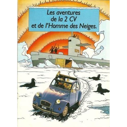Vintage Tintin Citroen 2CV Advertisement Poster A3/A2/A1 – Vintage ...