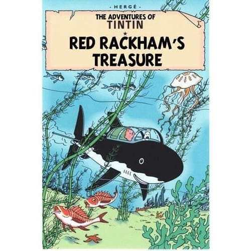 Vintage Tintin Red Rackham’s Treasure Poster A3/A2/A1 Print – Vintage ...