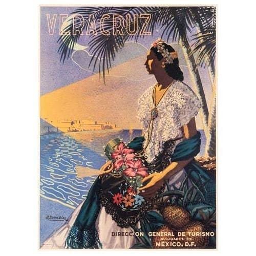 Vintage Vera Cruz Mexico Tourism Poster A4/A3 Print Vintage – Vintage ...