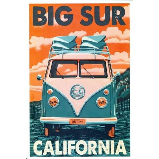 Vintage Volkswagon VW camper Van Advertisement Poster A3 – Vintage ...