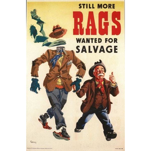 Vintage WW2 Recycling Clothes Poster A3/A2/A1 Print Vintage – Vintage ...