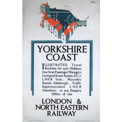 Vintage Yorkshire Coast LNER Railway Poster A3/A2/A1 Print – Vintage ...